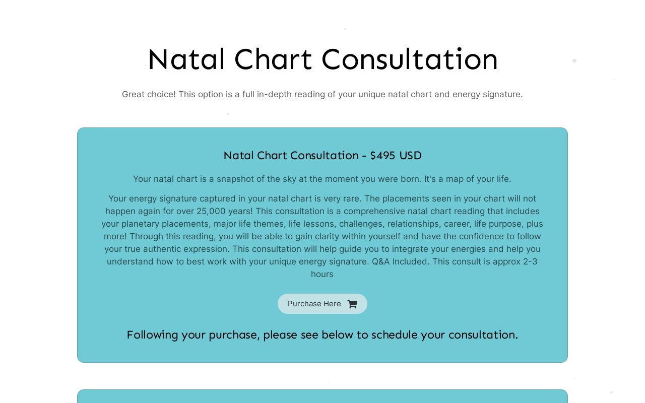 Natal Chart Consultation